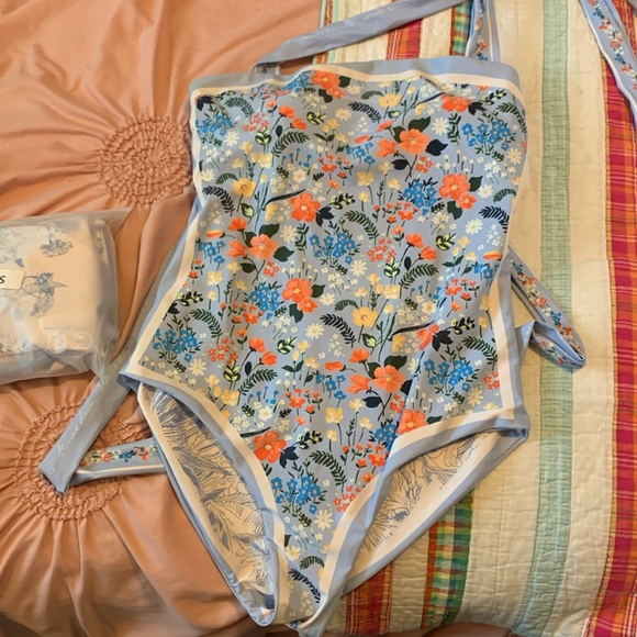 Amazon | Swim | Amazon One Piece Womens Tie Strap Modest Swimsuit ...